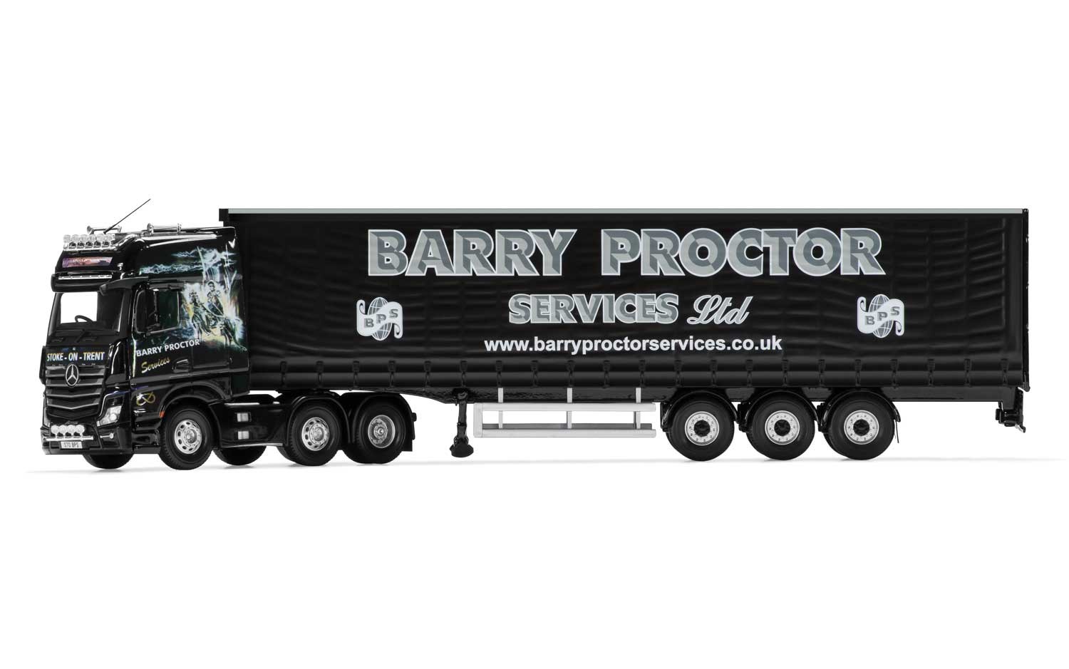 Corgi CC15810 Mercedes-Benz Actros (MP4), Curtainside Trailer, Barry ...