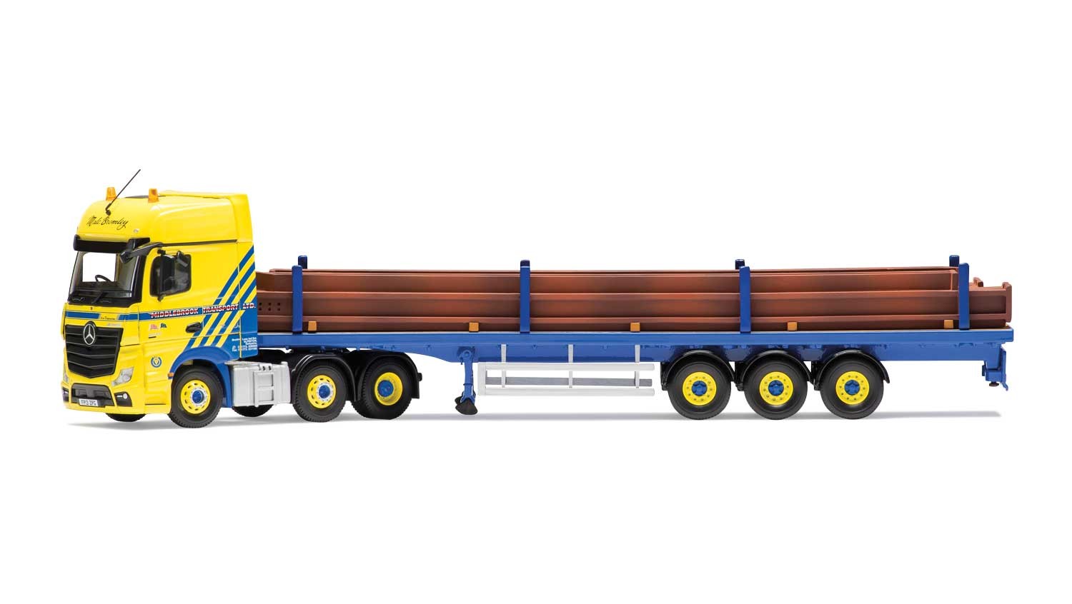 Corgi CC15811 Mercedes-Benz Actros (MP4), Flatbed Trailer, Middlebrook ...
